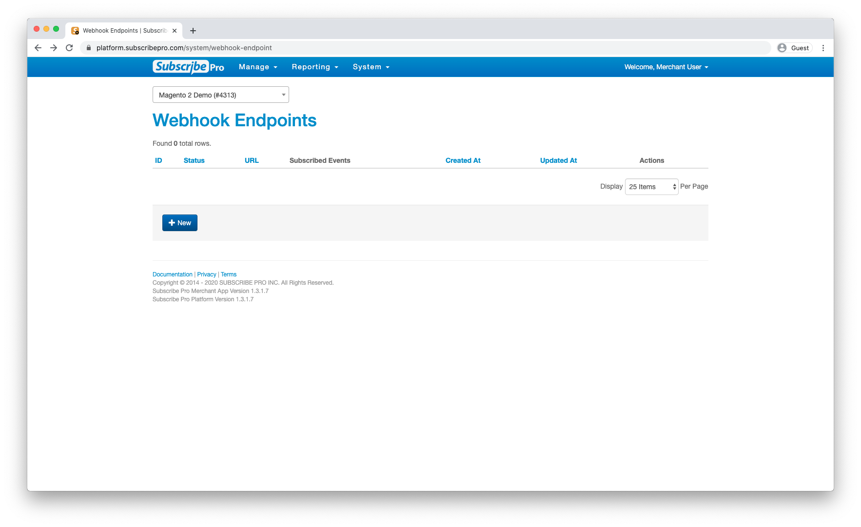 Magento 2 Integration Webhook Endpoint Subscribe Pro Documentation